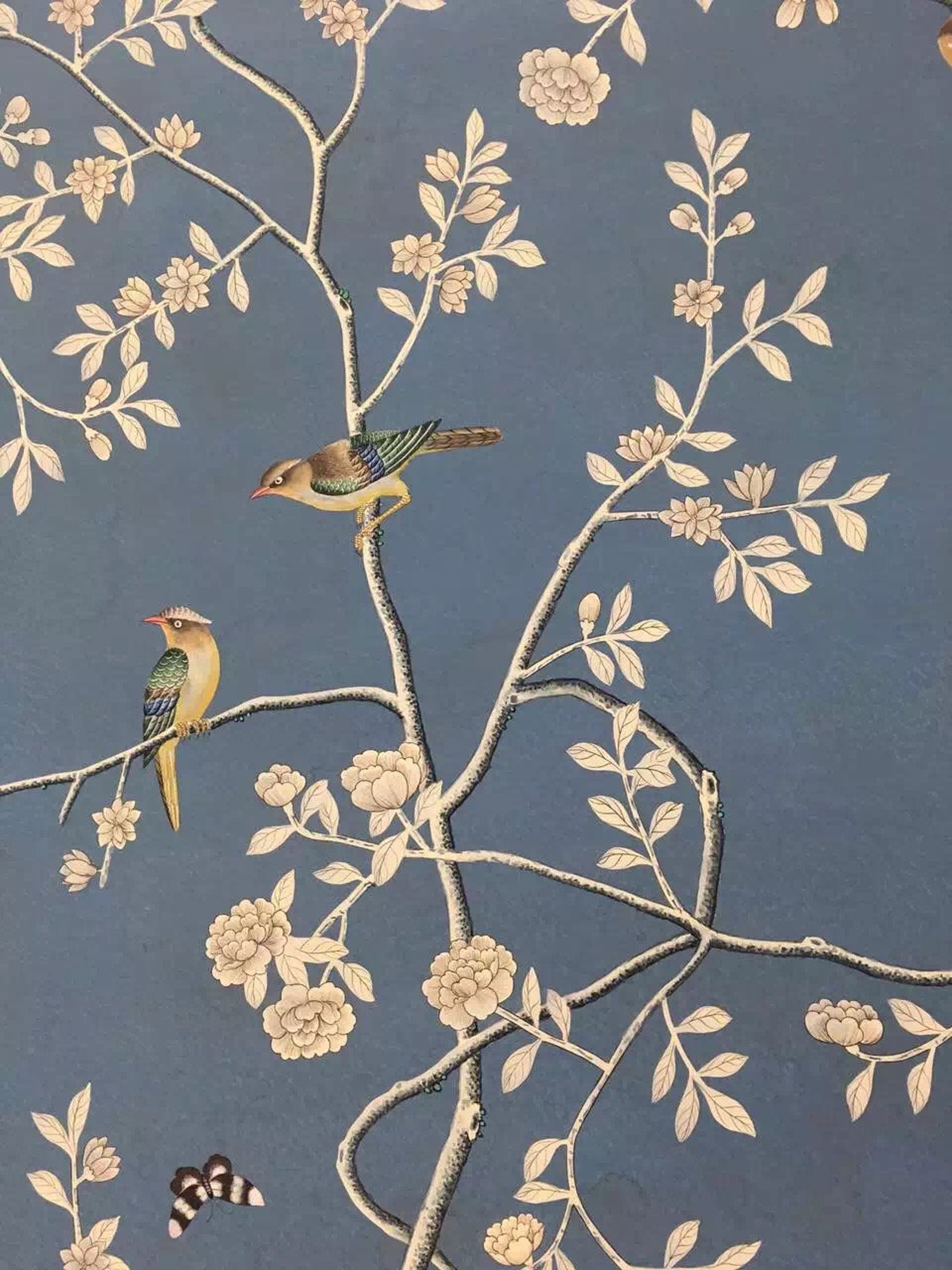 Traditional Hand-painted Chinoiserie Wall Artwork With | Etsy