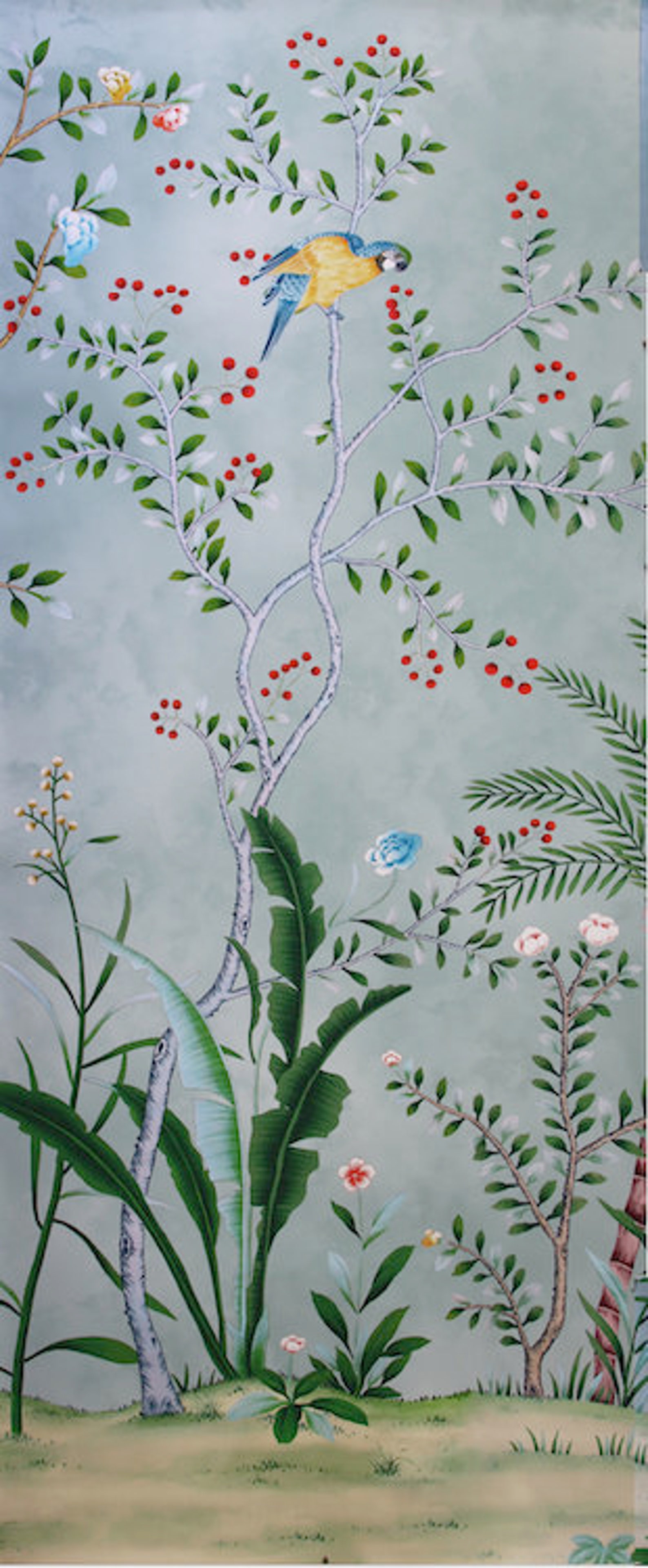 Amazonia Wallpaper-tropical Jungle Wallpaper on Duck Egg - Etsy