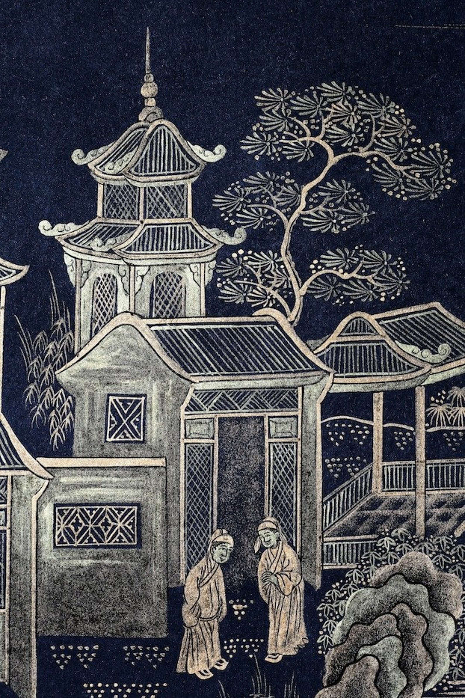 50 70 hand-painted Chinoiserie - Etsy