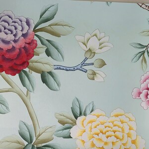 8" *10", Hand-painted Silk Wallpaper Sample for Custom Chinoiserie ...
