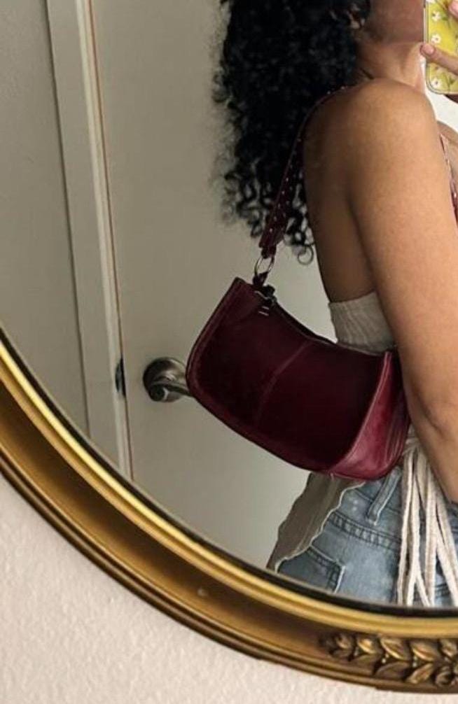 1990s Vintage Bag | Versatile Simplistic Punk Minimalist Leather Purse ...