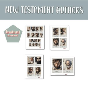 New Testament Author Illustrations - 8 Character Images 4 Sizes - Etsy