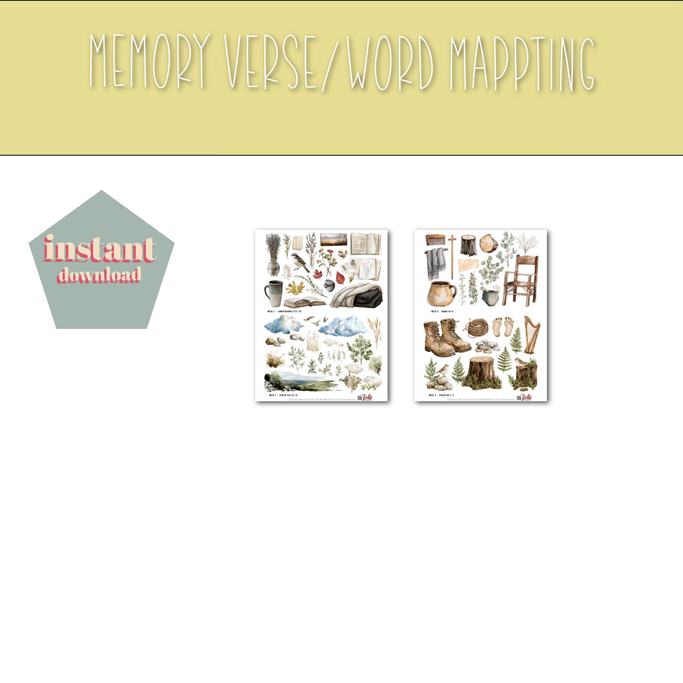 February Memory Verse Kit | Weekly Scripture Art | Watercolor Bible ...