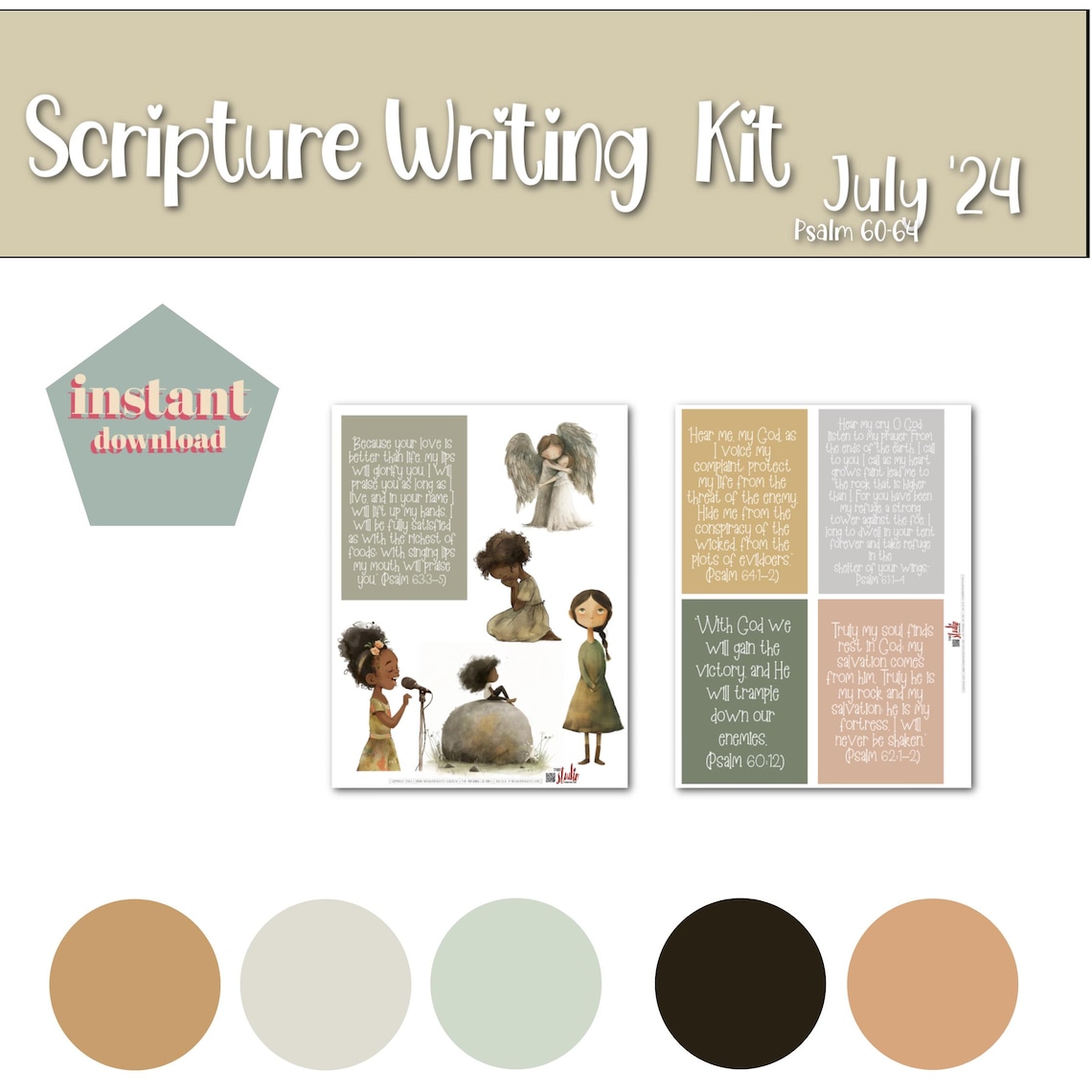 July 2024- Scripture Writing - Etsy