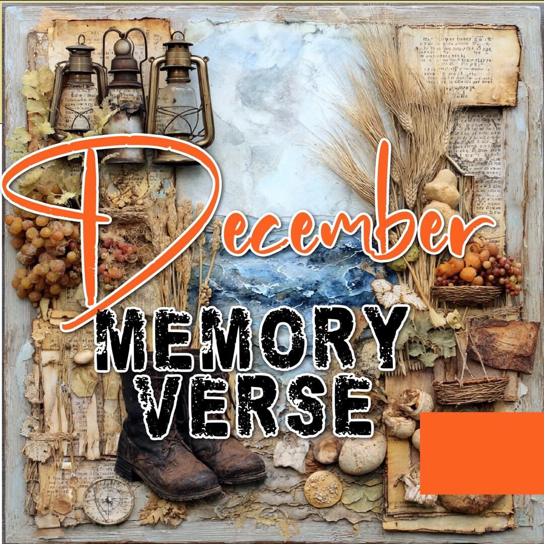 December Memory Verse Kit | Weekly Scripture Art | Watercolor Bible ...