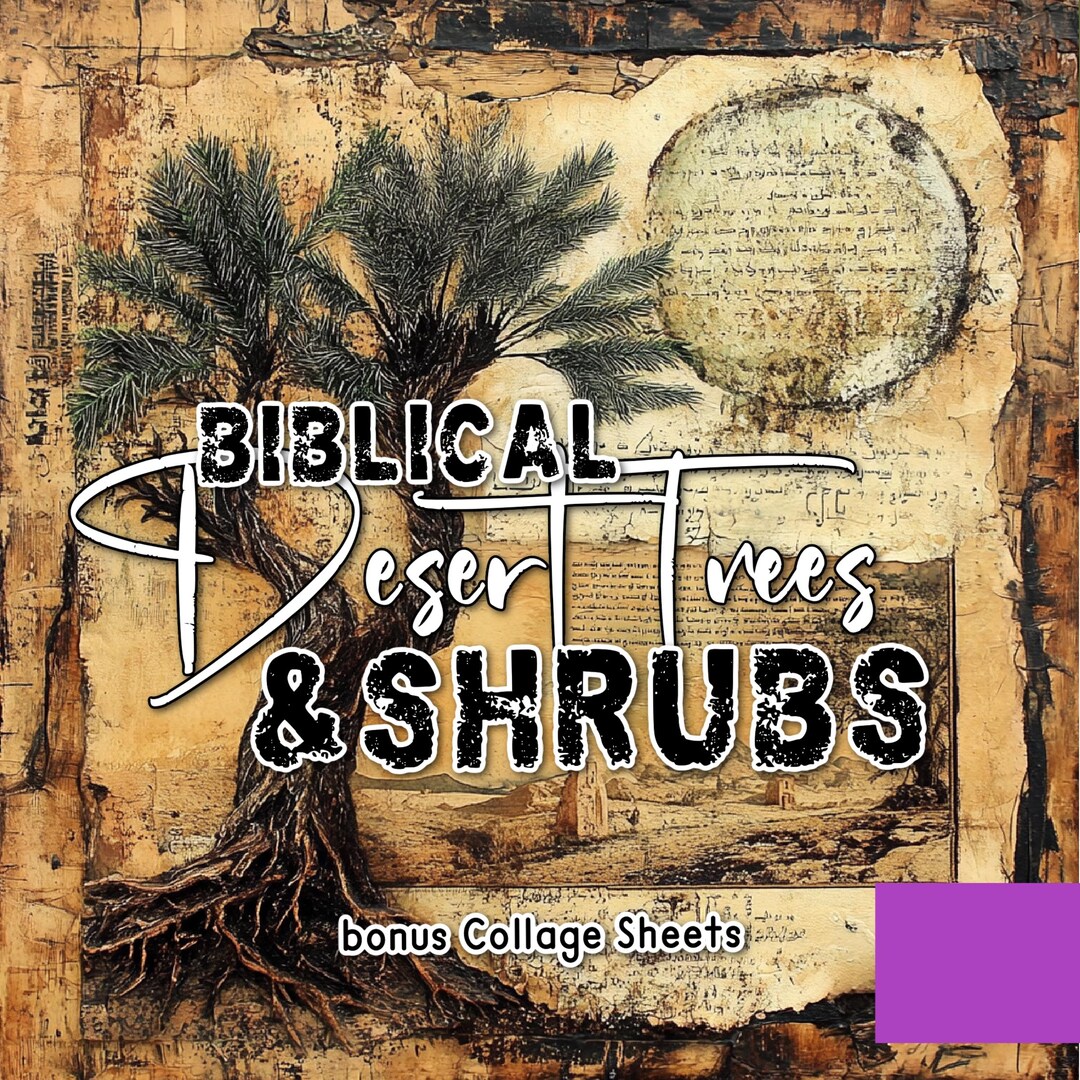 Biblical Trees Shrubs Collage Sheet Collection - Etsy