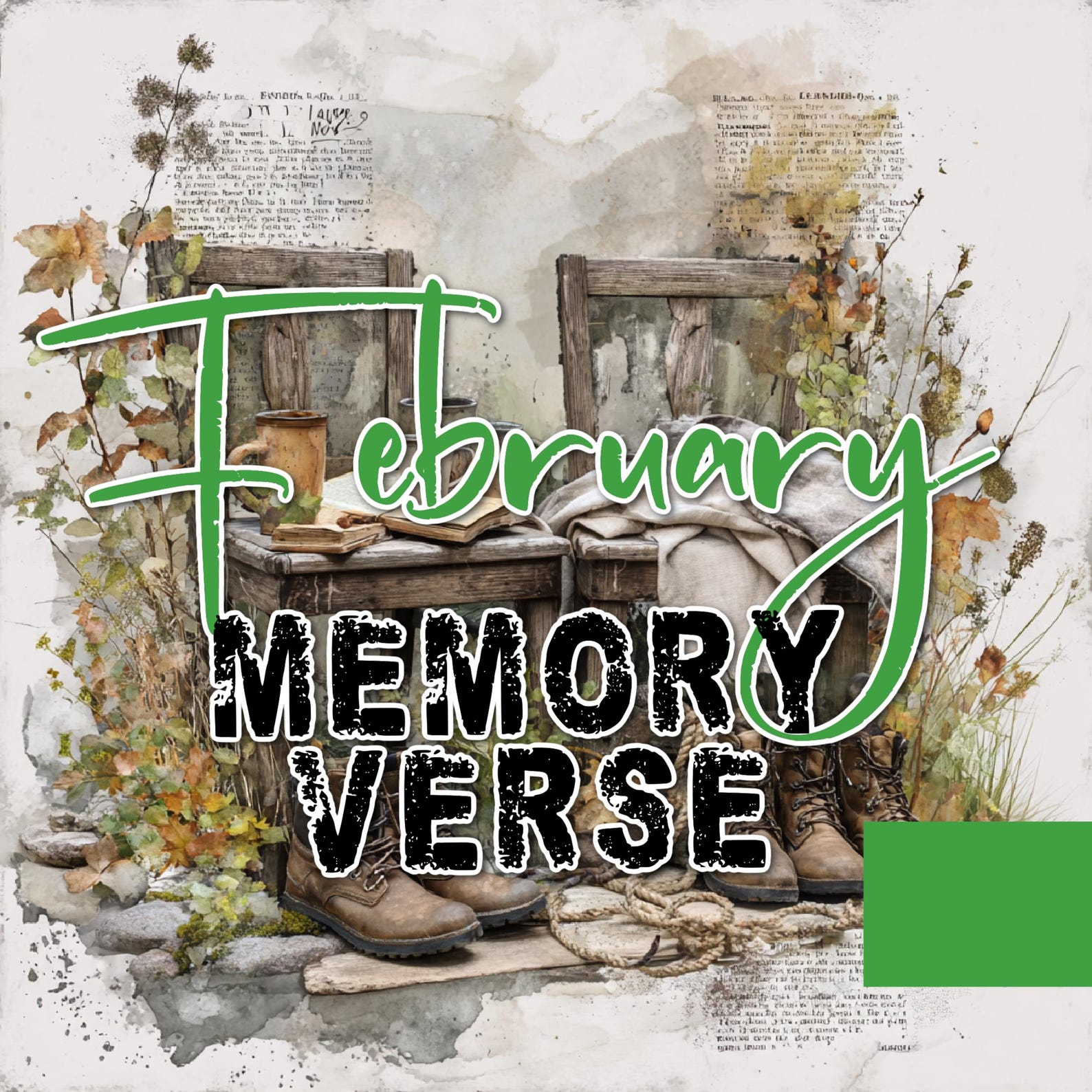 February Memory Verse Kit | Weekly Scripture Art | Watercolor Bible ...