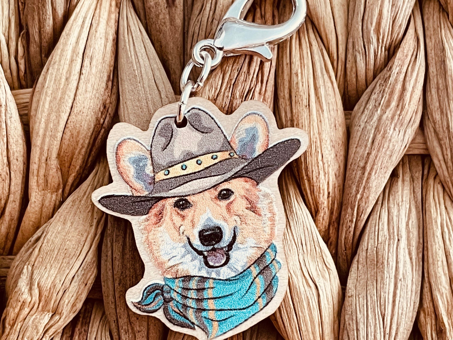 Welsh Corgi Keychain, Dog Keychain, Wood Keychain - Etsy UK