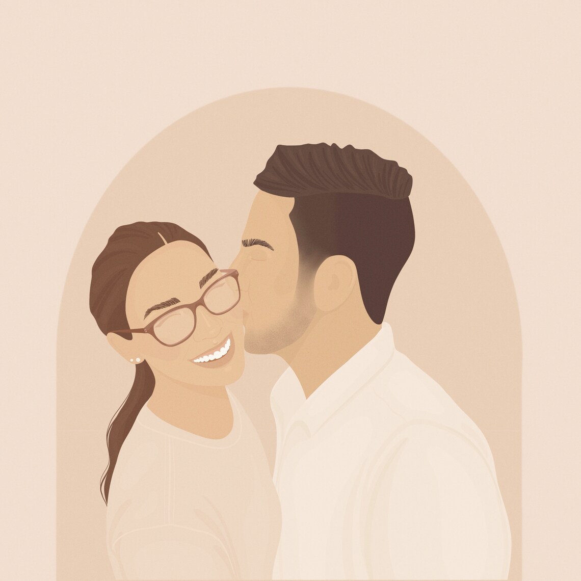 Custom Detailed 2 Person Illustration Portrait Facial | Etsy