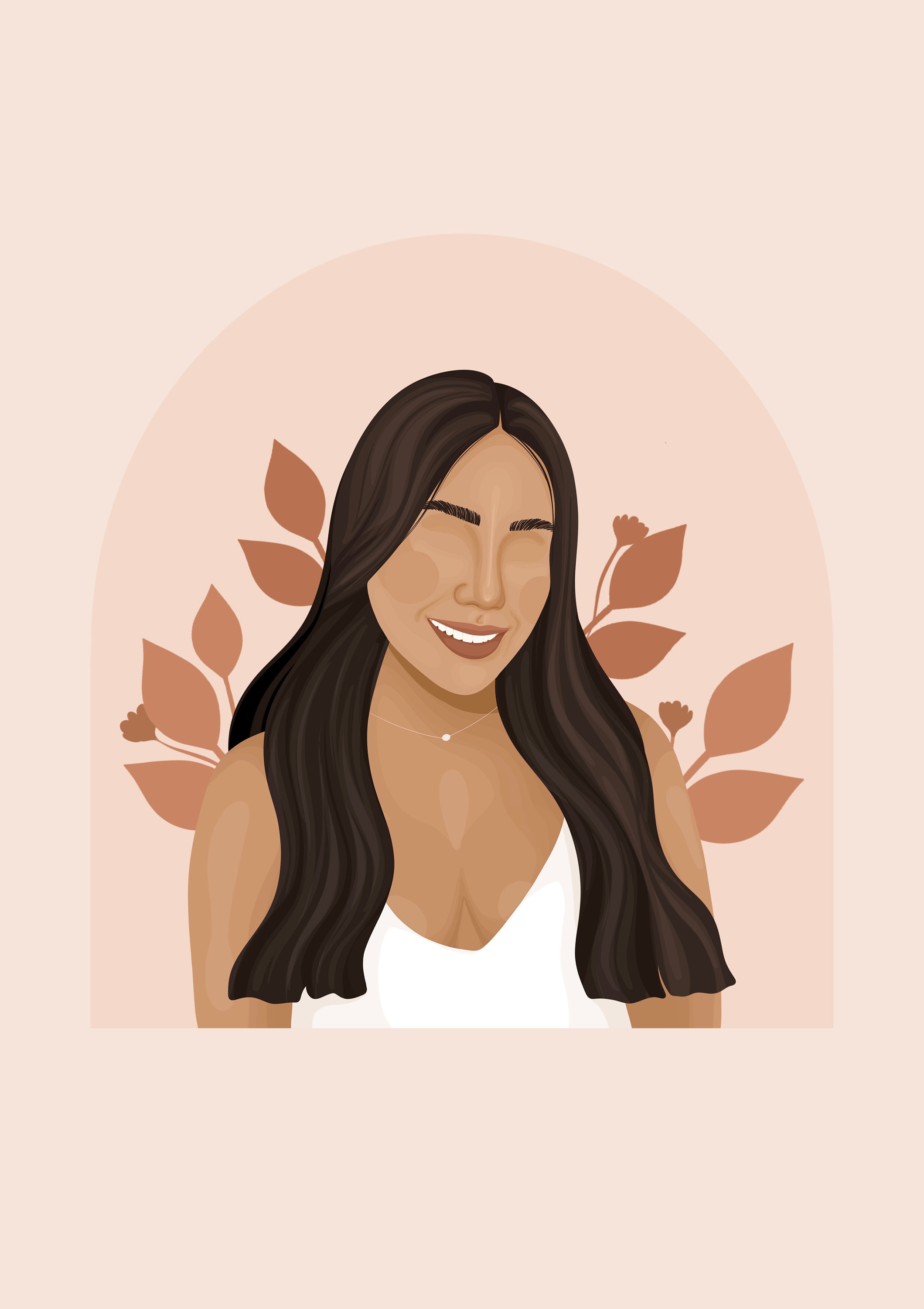 Custom 1 Person Illustration Portrait Facial Details - Etsy Australia