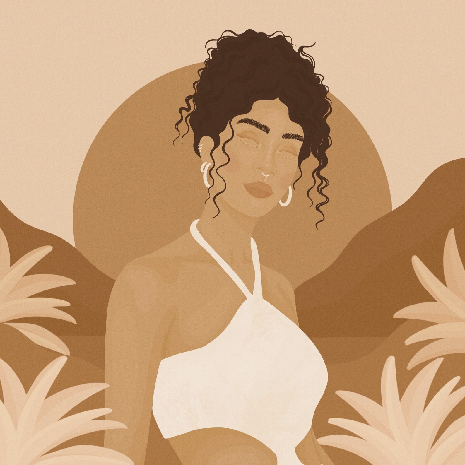 Custom 1 Person Illustration Portrait Facial Details | Etsy