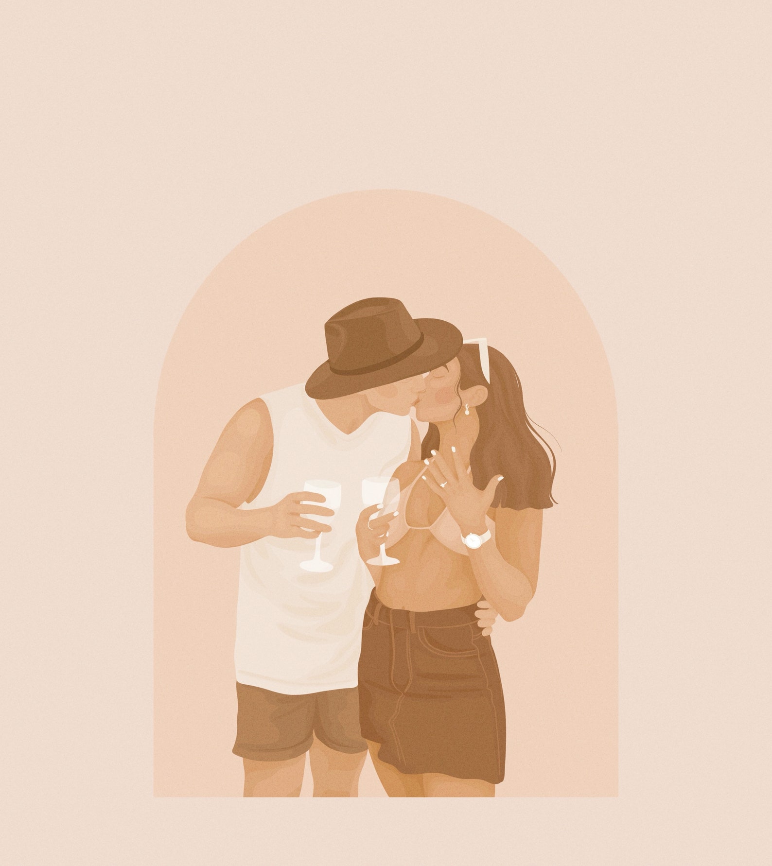 Custom Detailed 2 Person Illustration Portrait Facial | Etsy