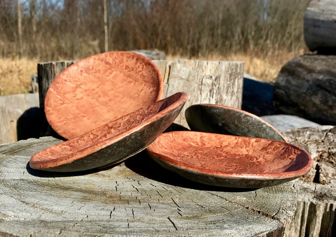Small Side Dish Four Plate Set Light Fall Leaf Design - Etsy