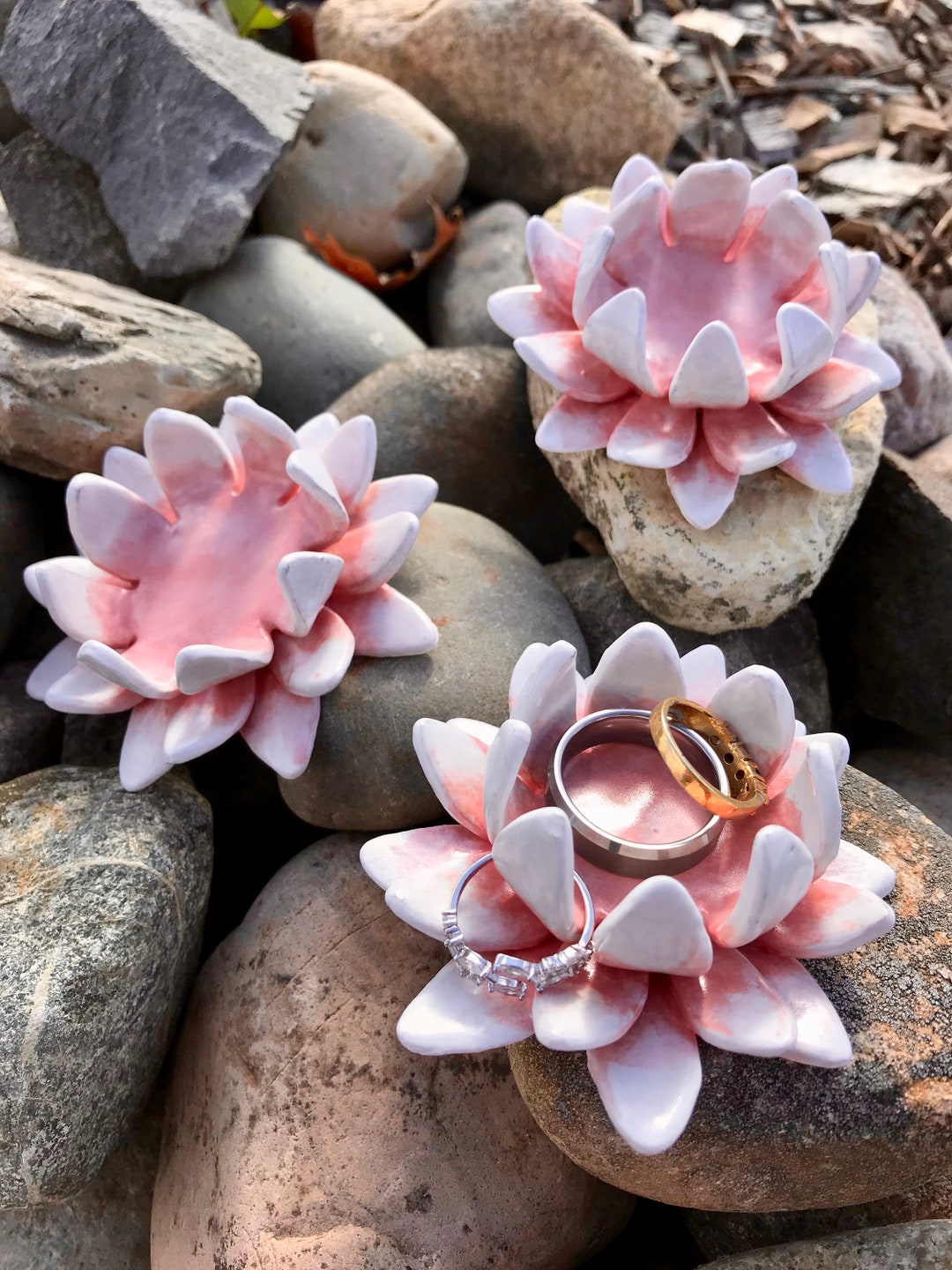 Ceramic Water Lily Ring Dish - Etsy