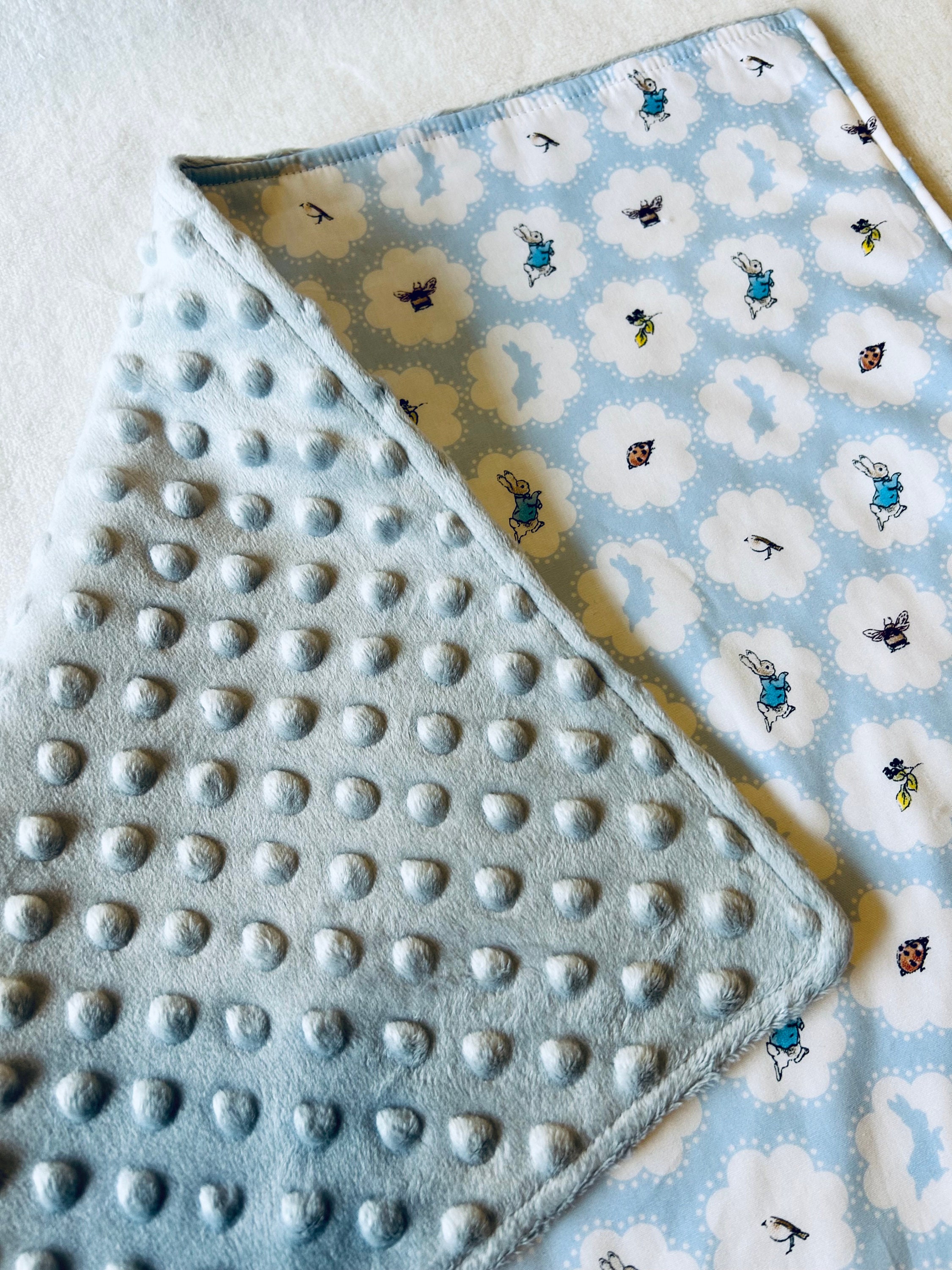 Peter Rabbit Beatrix Potter Baby Blanket Stroller or Receiving Blanket ...