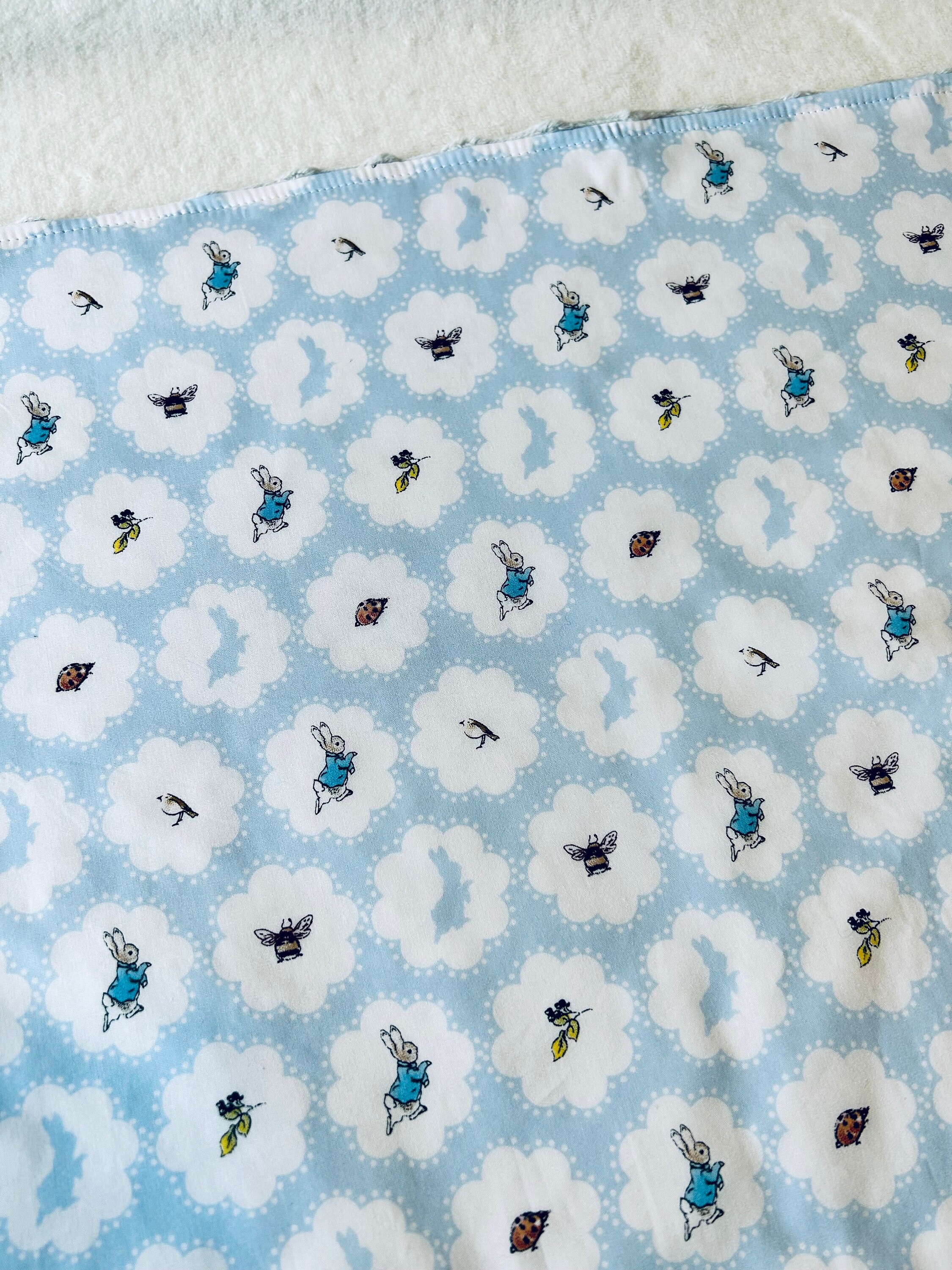 Peter Rabbit Beatrix Potter Baby Blanket Stroller or Receiving Blanket ...