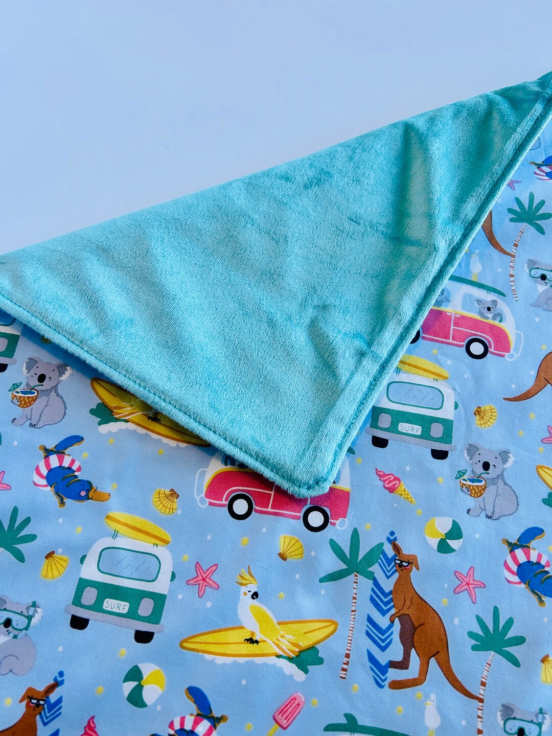 Australian Aussie Themed Beach Baby Blanket - Baby Shower or Birthday ...