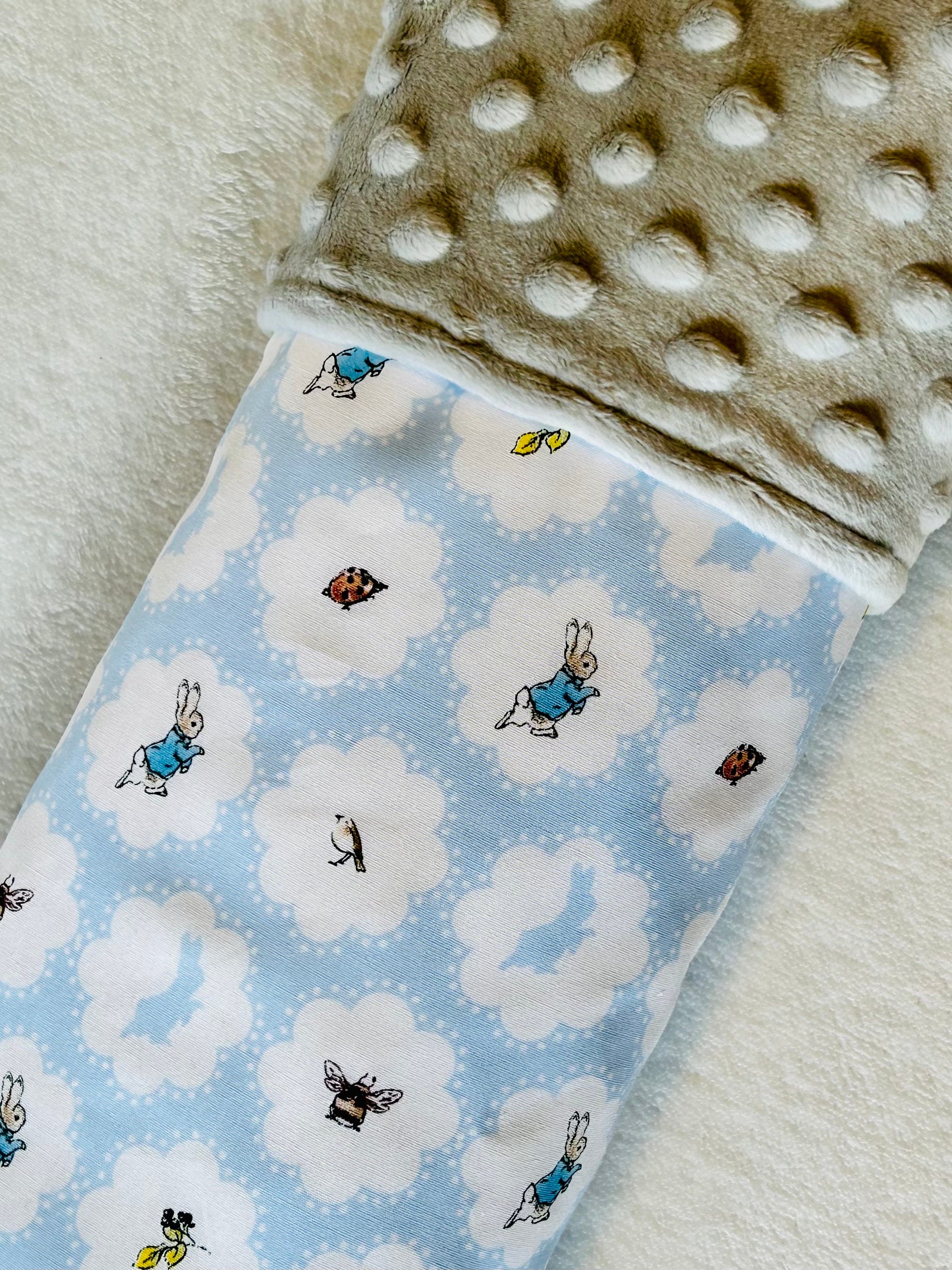 Peter Rabbit Beatrix Potter Baby Blanket Stroller or Receiving Blanket ...
