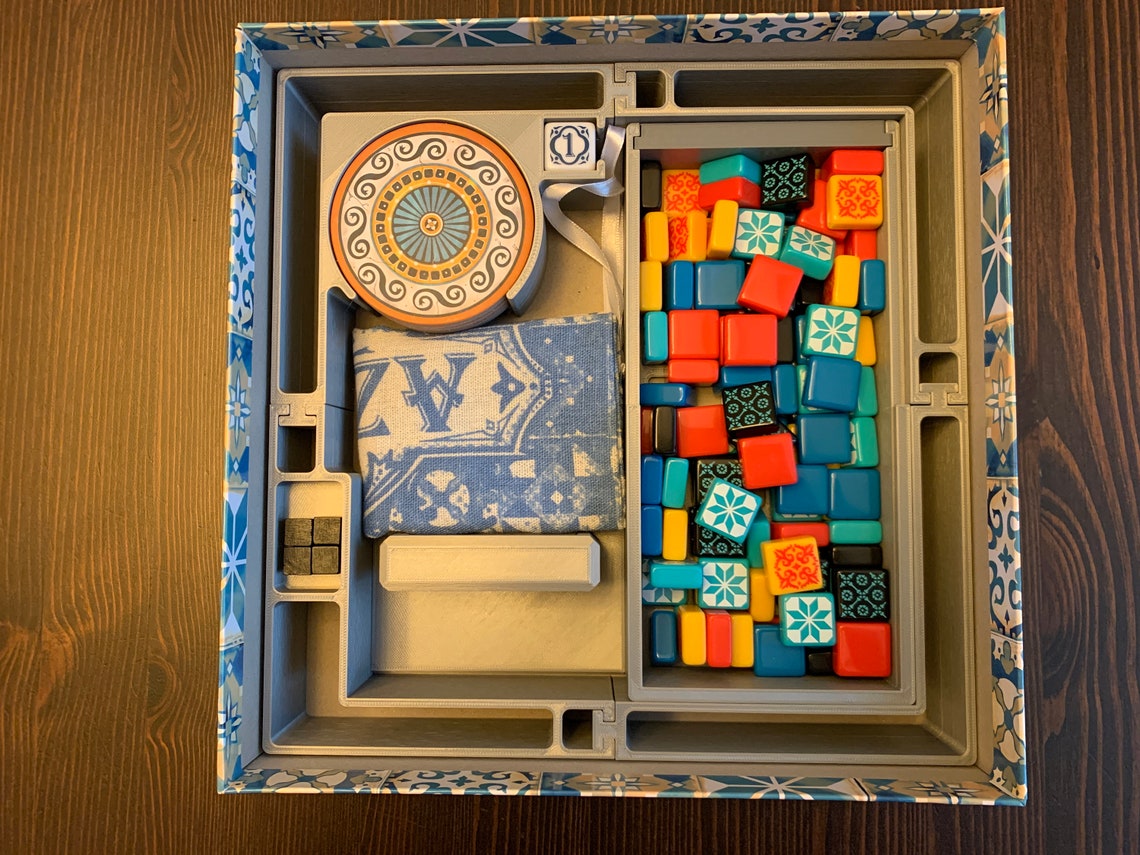 Azul Board Game Organizer Insert With Crystal Mosaic Expansion (STL ...