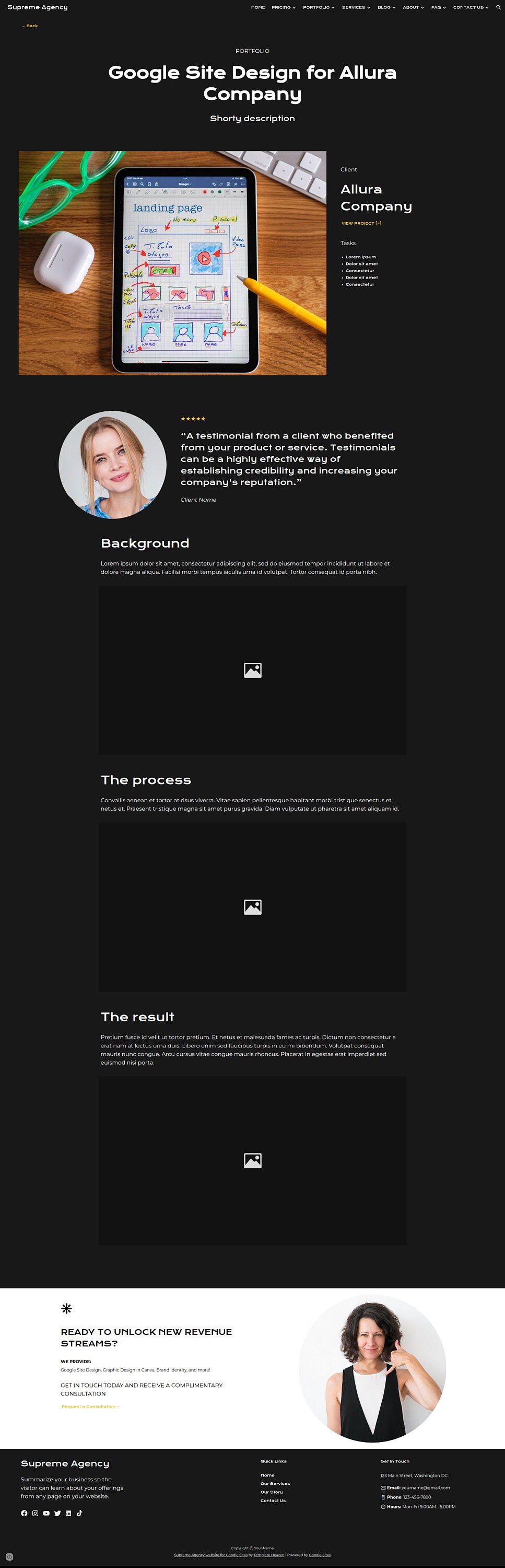 Supreme Business Google Sites Template - Etsy
