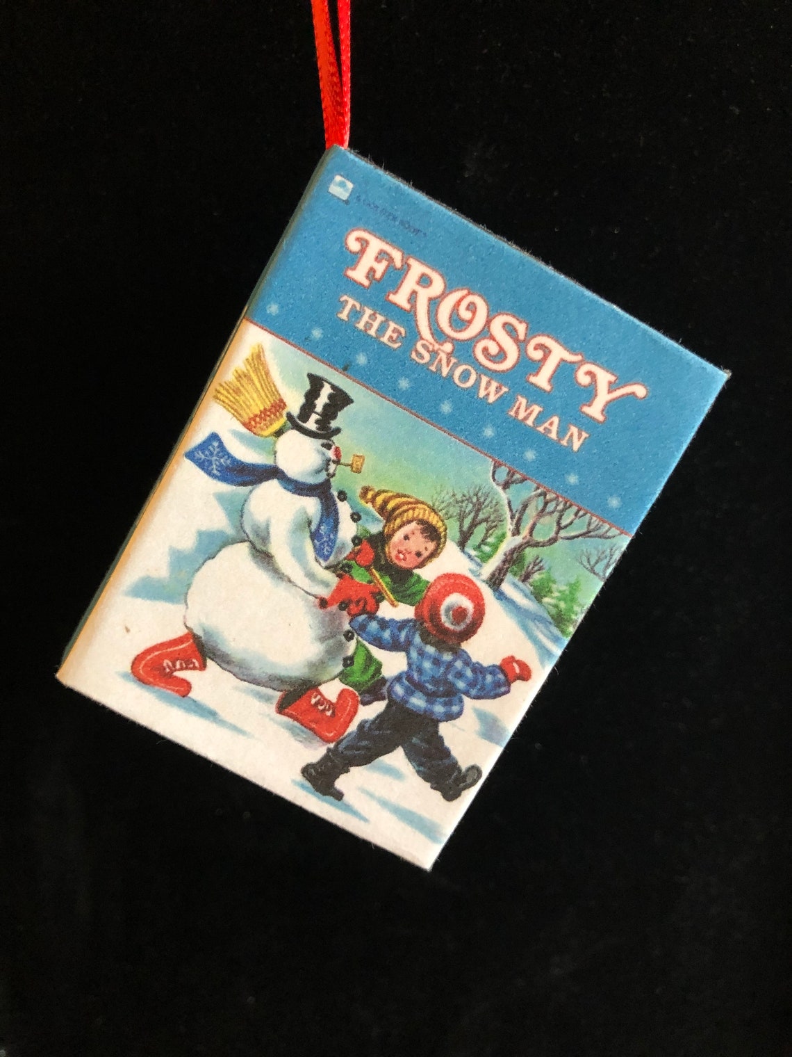 Miniature Frosty the Snowman Ornament – Openable Book Christmas ...