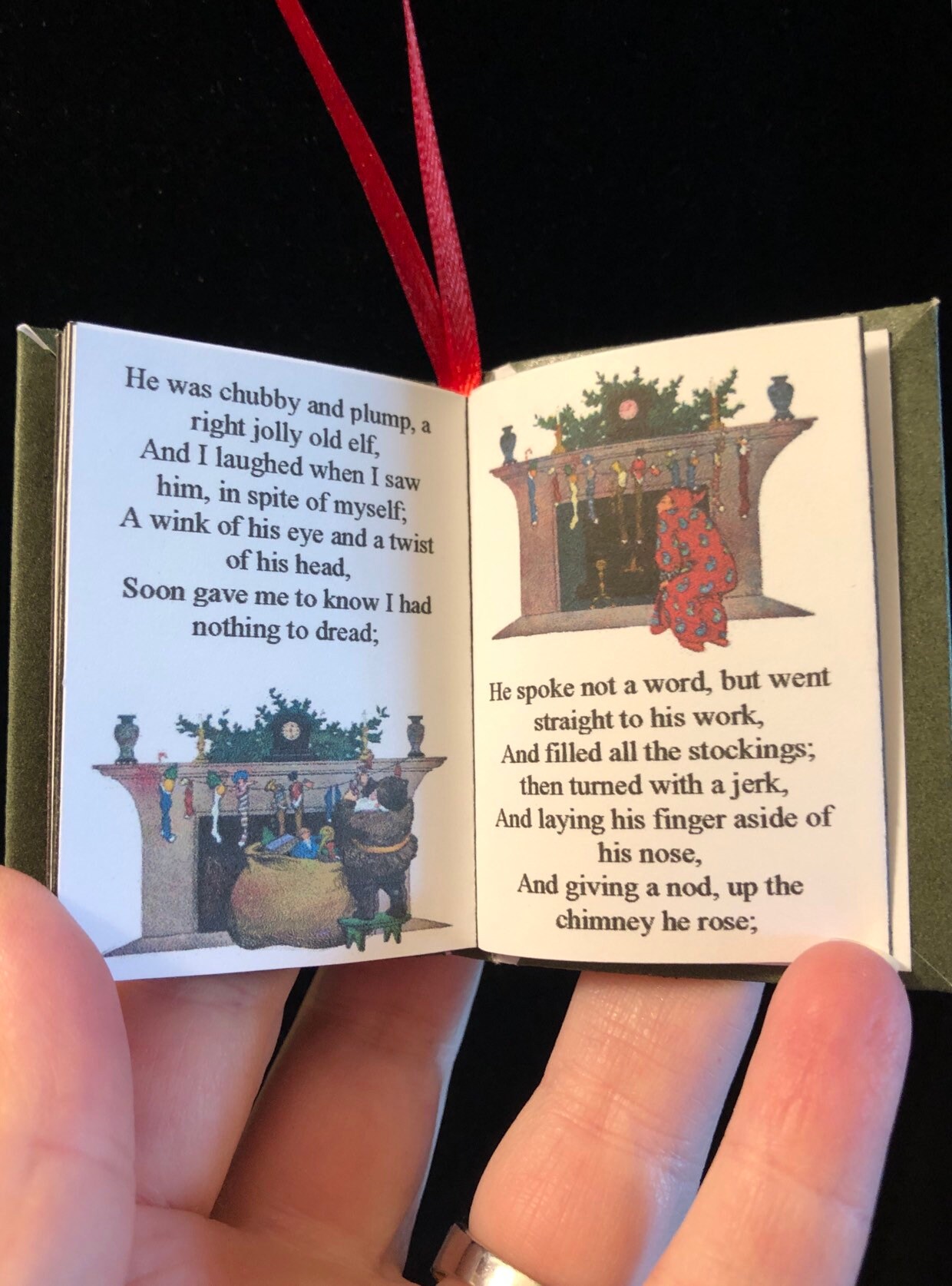 Twas the Night Before Christmas Miniature Book Christmas - Etsy UK
