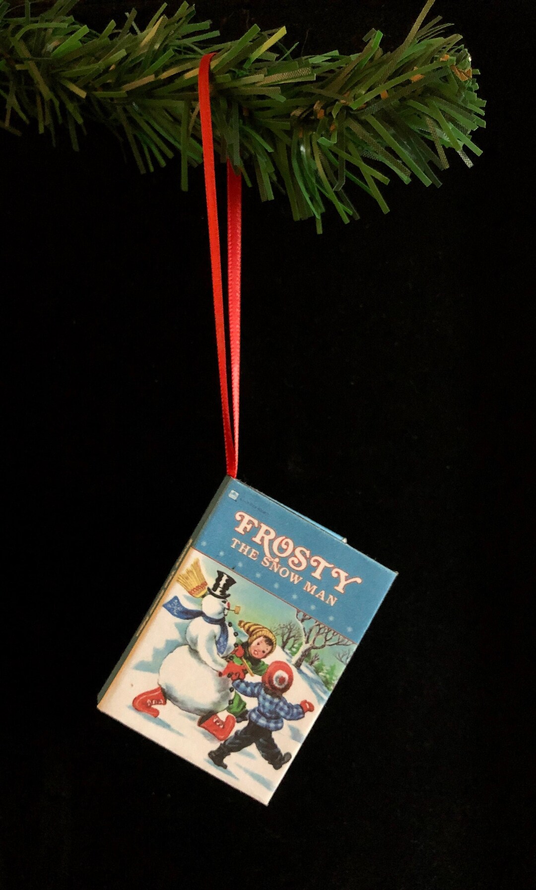 Miniature Frosty the Snowman Ornament – Openable Book Christmas ...