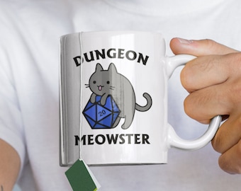 Dungeon Meowster Mug Funny Dnd Dungeon Master Gift for Cat | Etsy