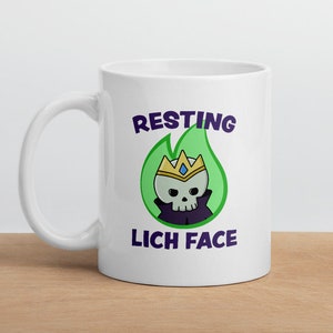 Resting Lich Face Mug Cute Dnd Tabletop RPG Gift - Etsy