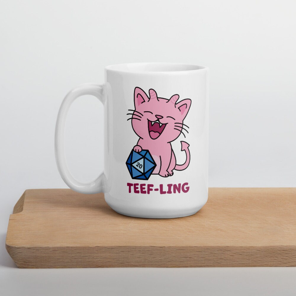 Dnd Tiefling Cat Mug Dungeon Master Gift - Etsy