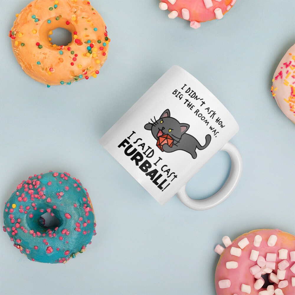 I Said I Cast Furball Dnd Cat Mug Dungeon Master Gift - Etsy