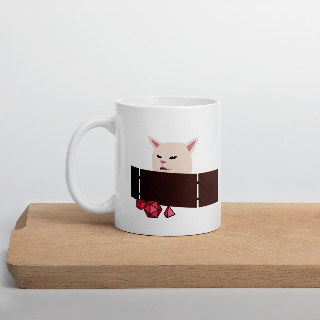 Confused Cat at Dnd Table Mug | Funny Dungeon Master Gift - Etsy