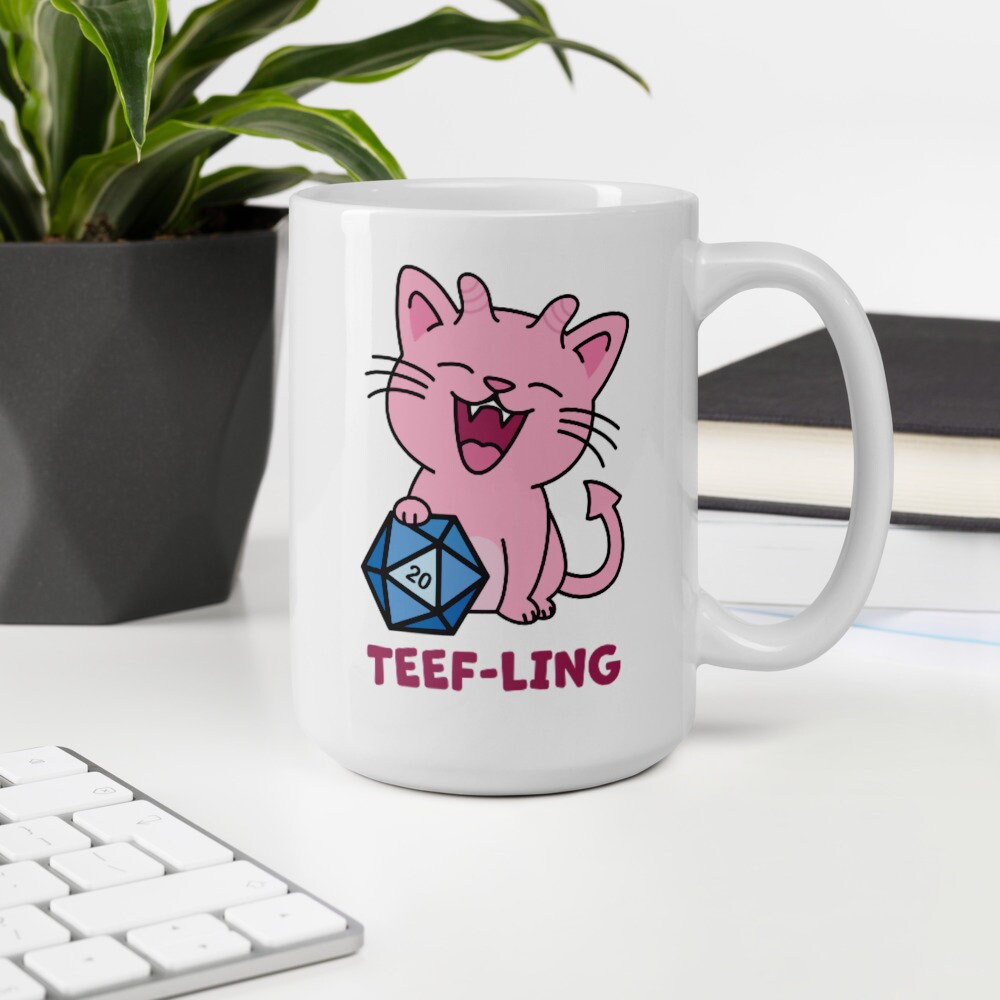 Dnd Tiefling Cat Mug Dungeon Master Gift - Etsy