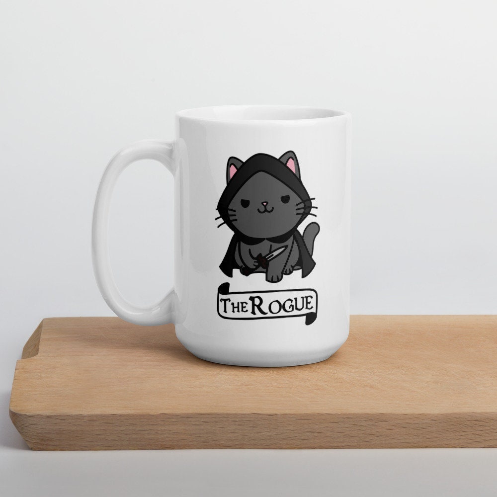 The Rogue Dnd Cat Mug Dungeon Master Gift for Cat Lovers | Etsy