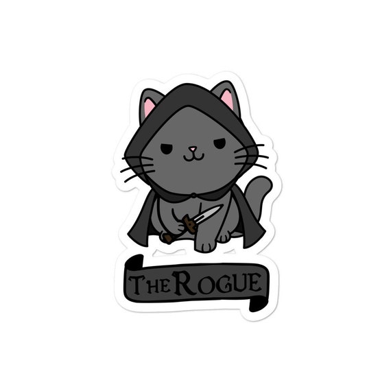 The Rogue Dnd Cat Sticker Dungeon Master Gift | Etsy