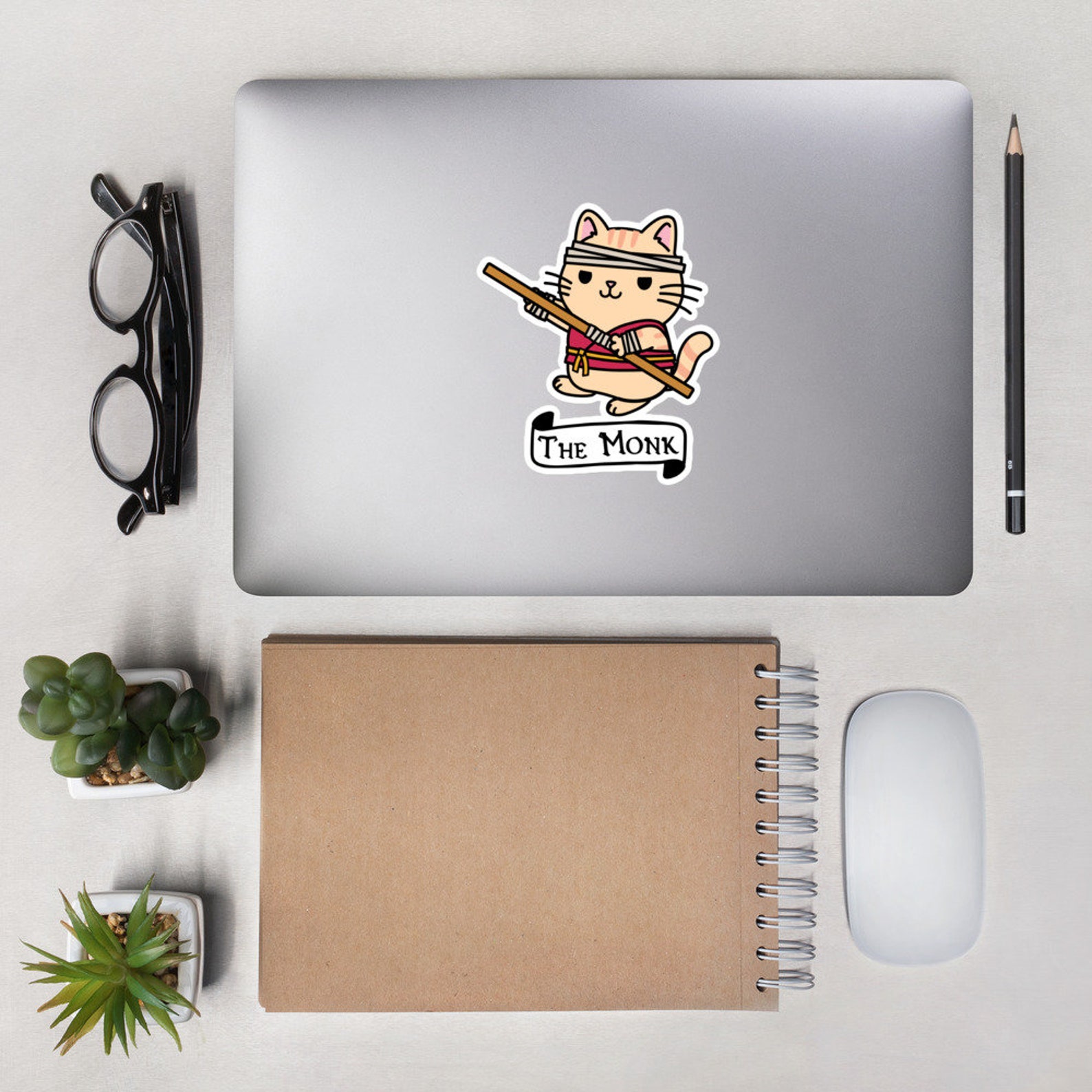 Tabaxi Monk Dnd Cat Sticker - Etsy