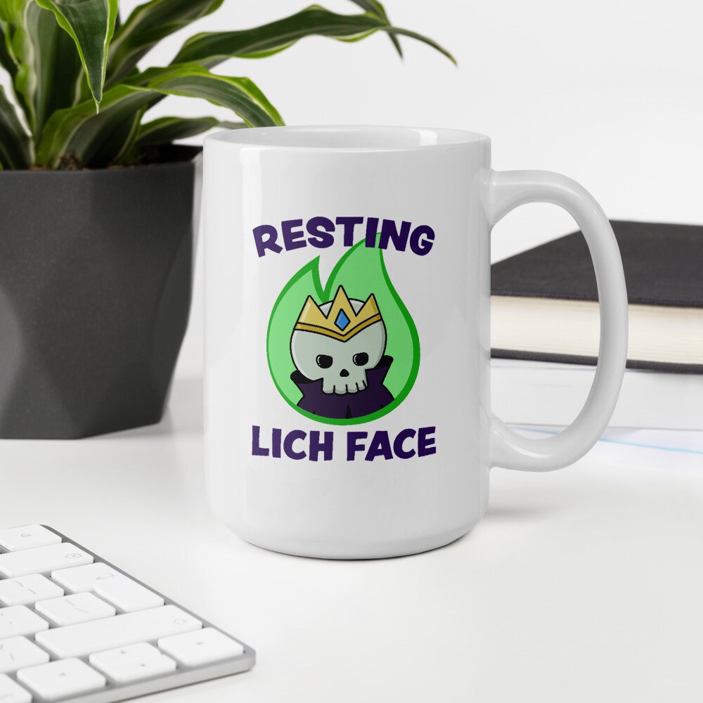 Resting Lich Face Mug Cute Dnd Tabletop RPG Gift - Etsy