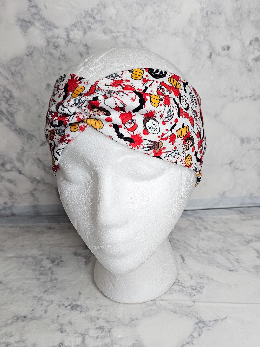 Horror Movie Icons and Blood Splatter Halloween Faux Knot Headbands - Etsy