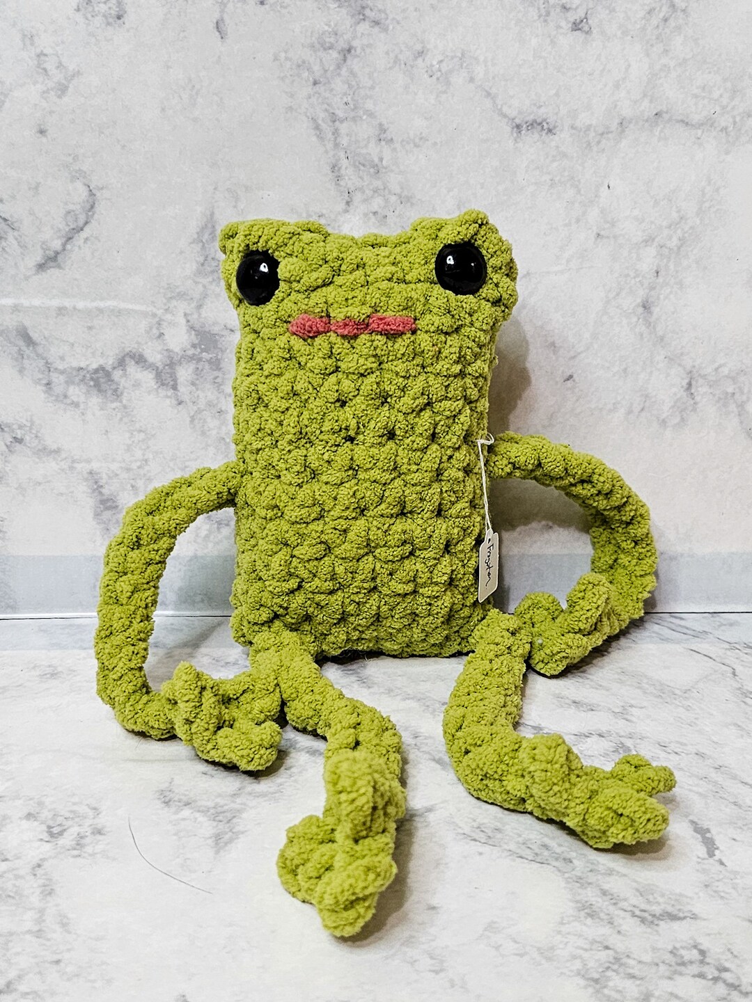 Leggy Frog Crochet Plush Froggy Plush Toy Frog Amigurumi With Safety ...