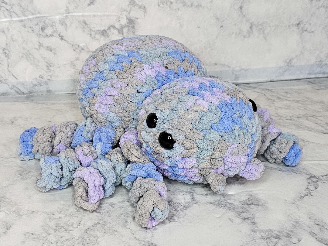 Lewis the Kawaii Spider Crochet Amigurumi; Cute Spider Plush; Pastel ...