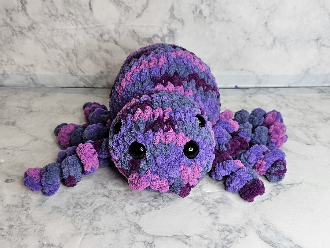 Lois the Kawaii Spider Crochet Amigurumi Cute Spider Plush Pastel ...