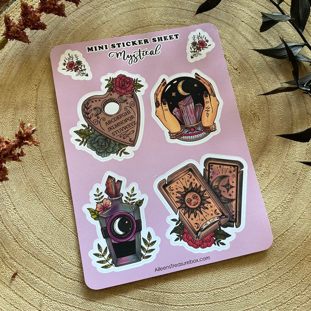 Mystical Sticker Sheet, Pastel Witch, for Journaling, Witchy Stickers ...