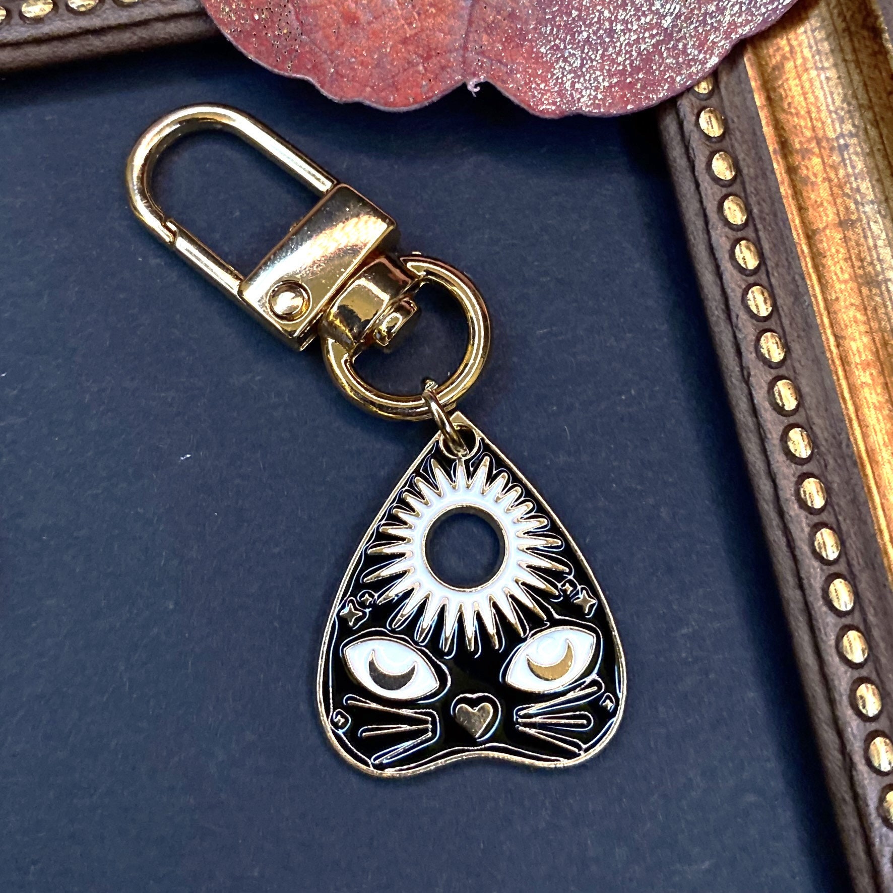 Ouija Planchette Pendant, Keychain, Rose Gold, Witchy, Enamel - Etsy