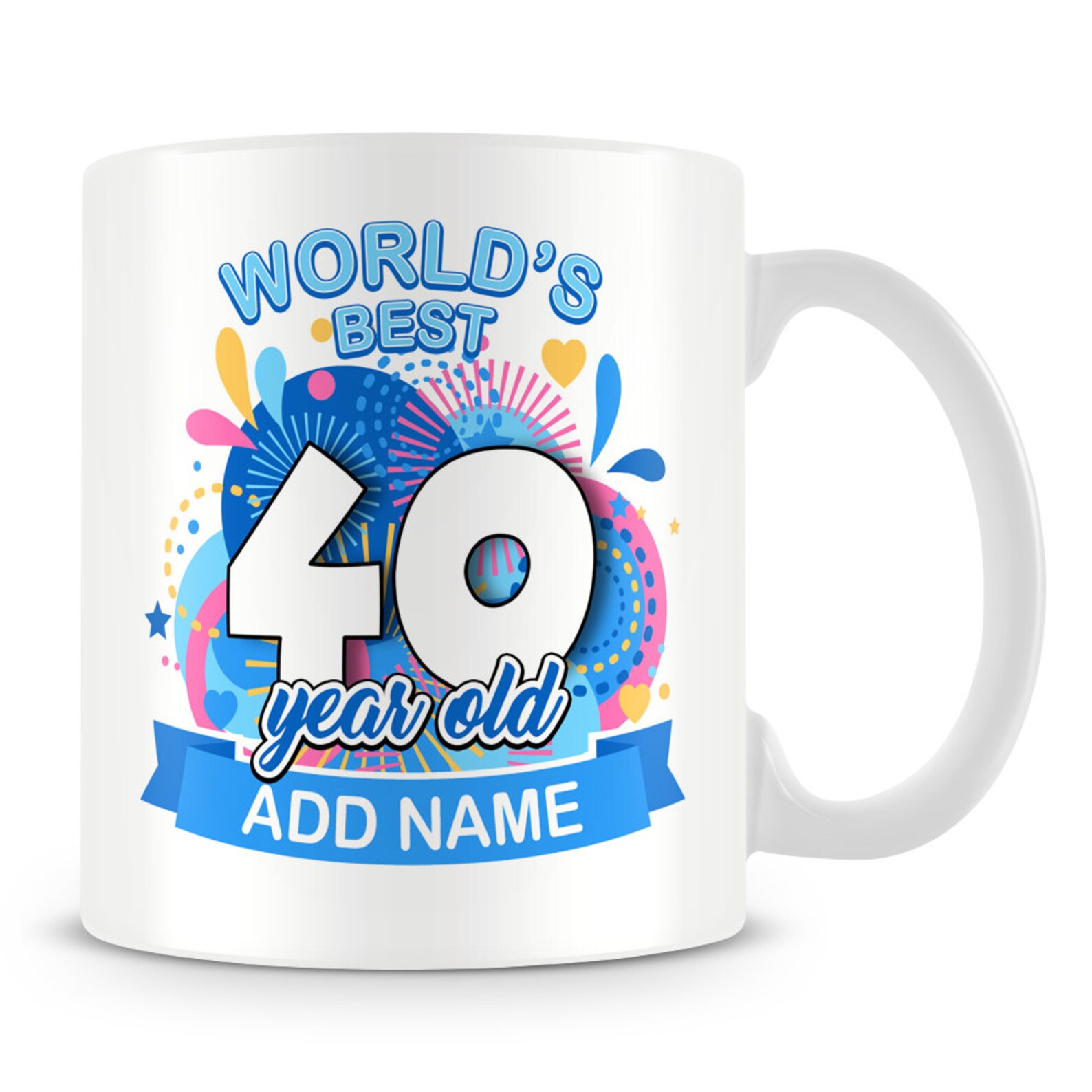 40th Birthday Mug Personalised Gift Worlds Best Birthday Cup - Etsy
