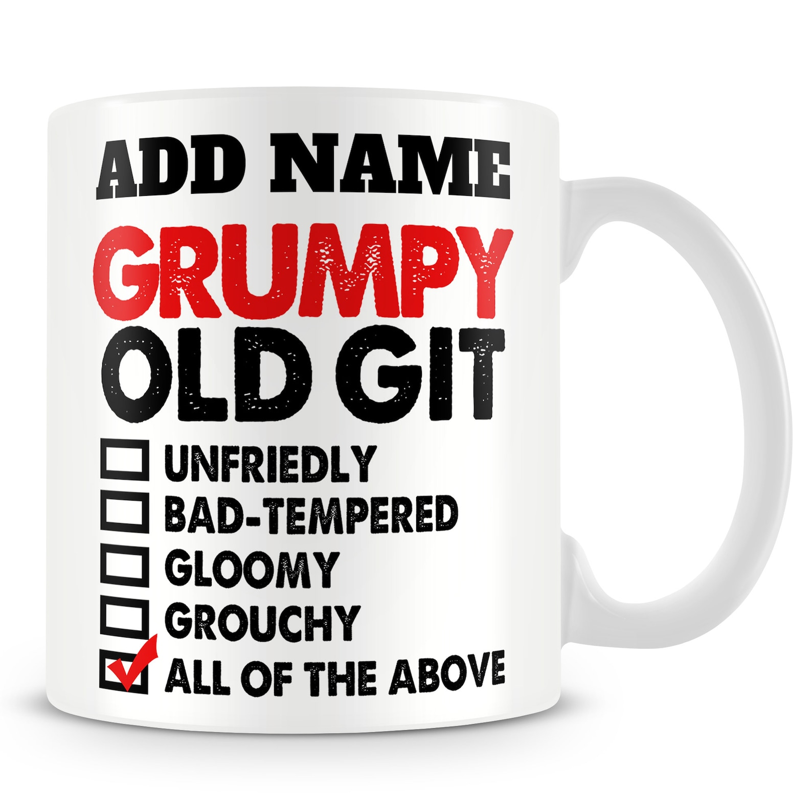 Birthday Mug Personalised Gift Grumpy Old Git - Etsy