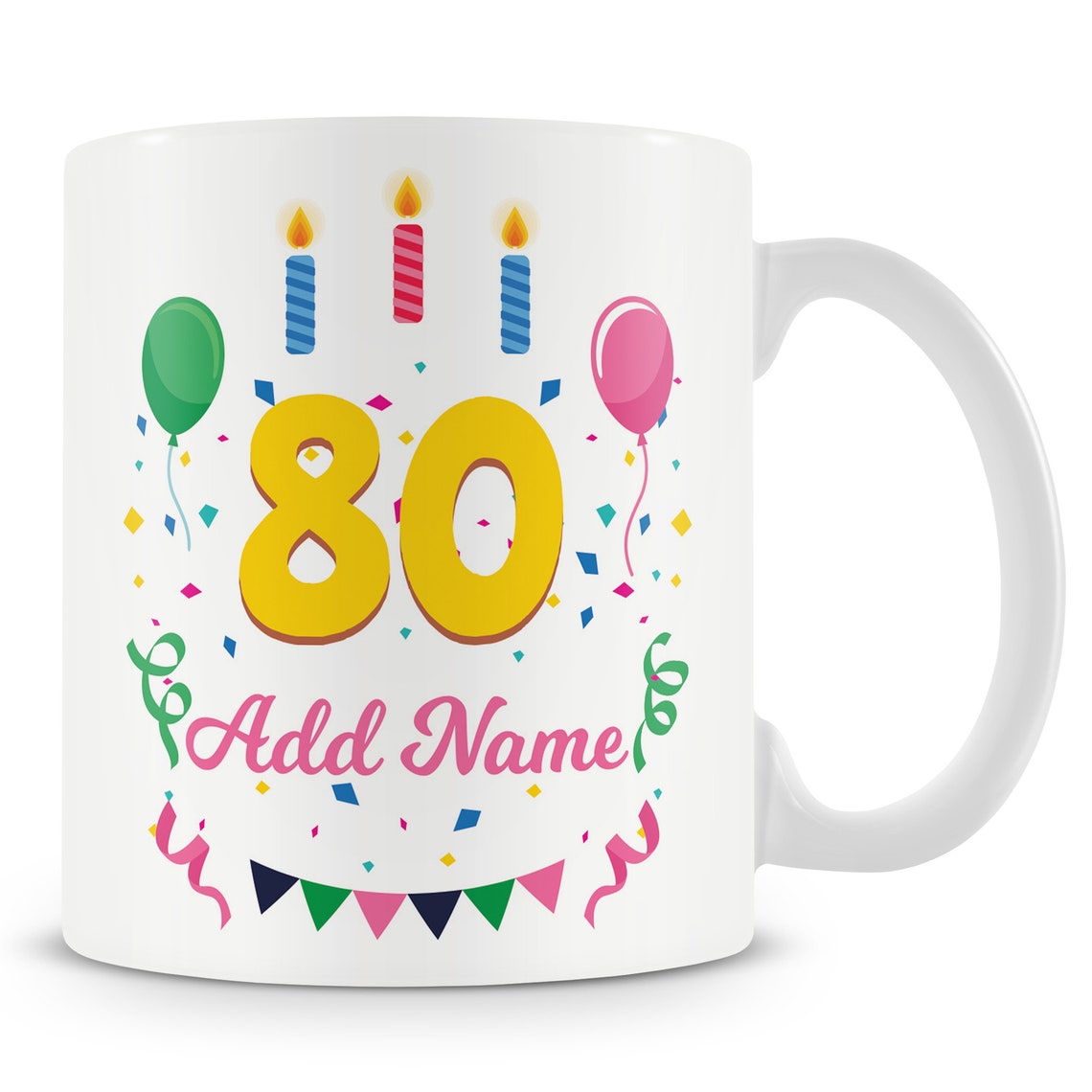 80th Birthday Mug Birthday Party Design - Etsy