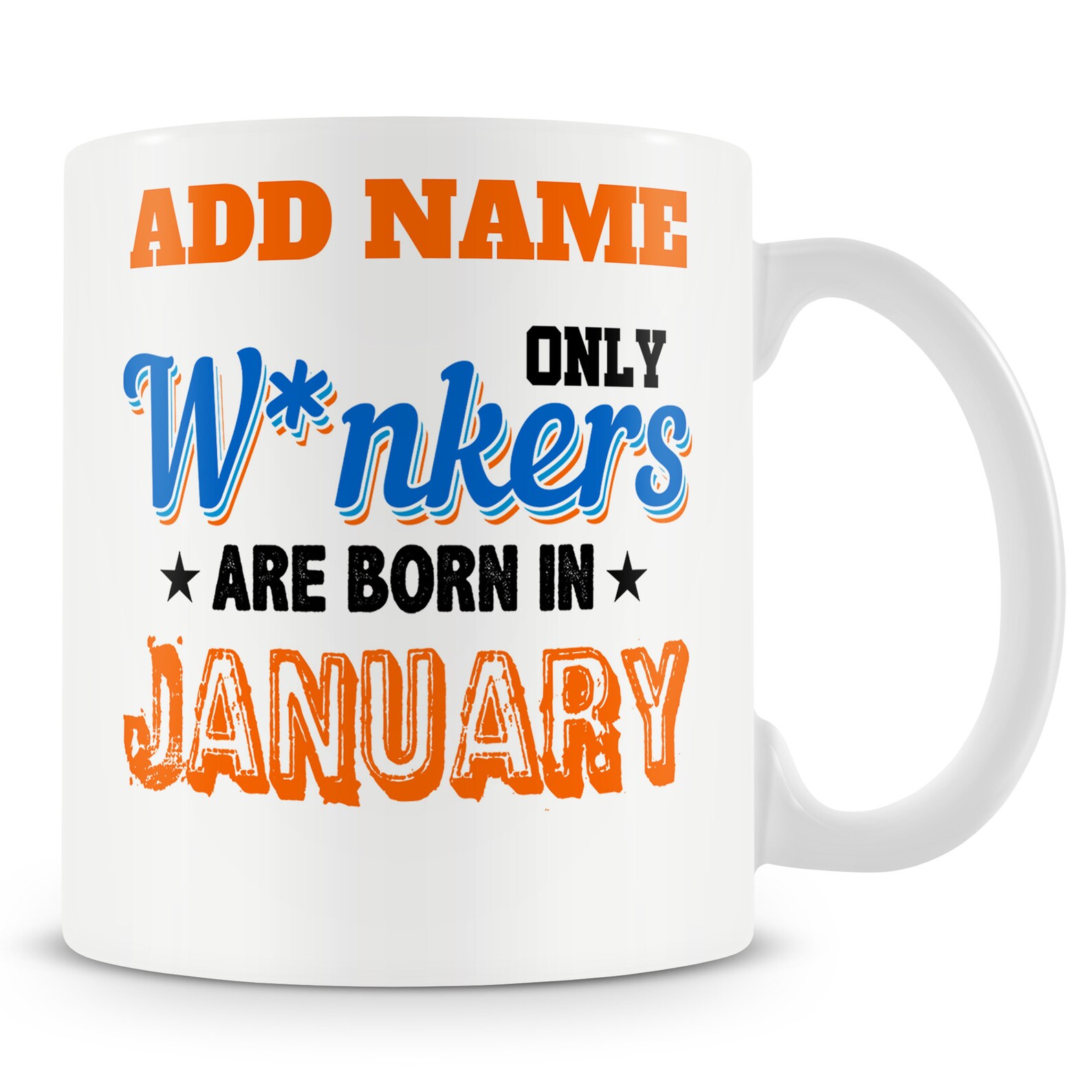 Novelty Funny Birthday Gift Mug for Work Colleagues - Only W*nkers Are ...