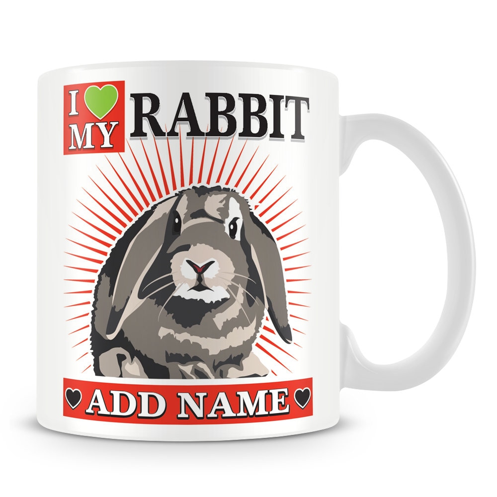 I love My Rabbit Personalised Mug with Name Rabbit Mug - Etsy.de