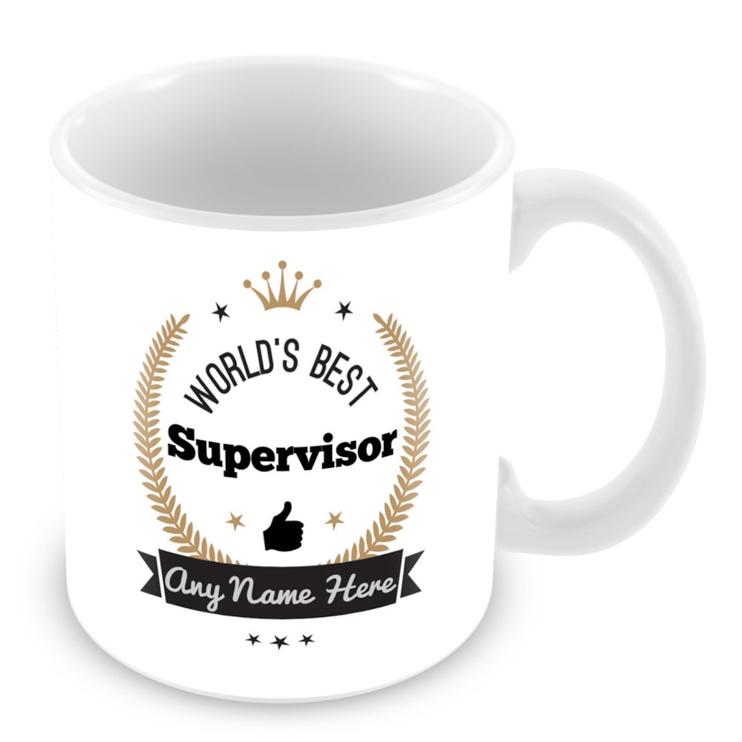 Supervisor Mug - Worlds Best Supervisor Personalised Gift - Etsy UK