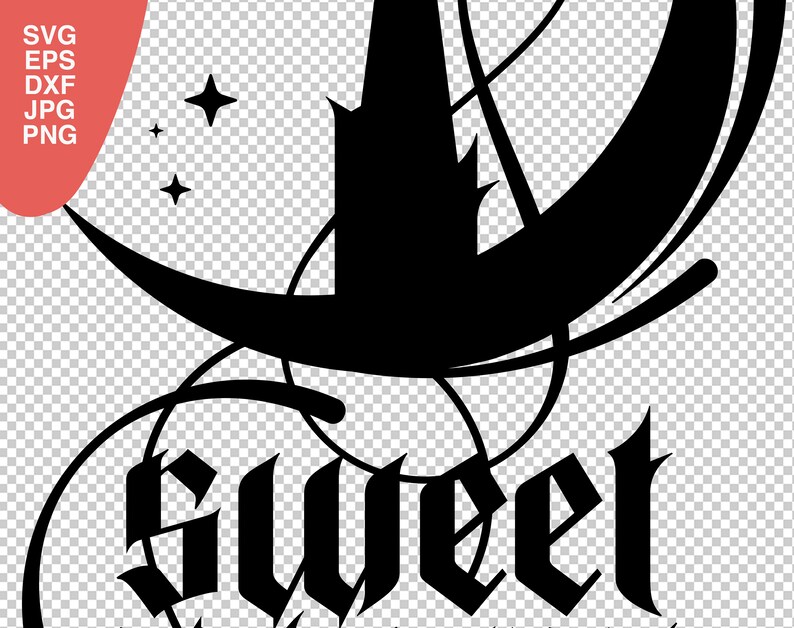 Sweet Black Nigth A Halloween SVG Cut File for Halloween - Etsy